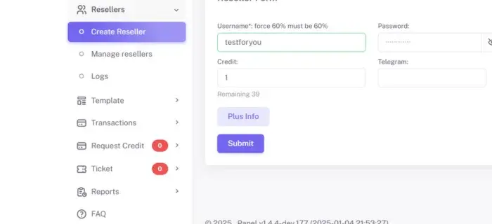 Mega ott reseller panel